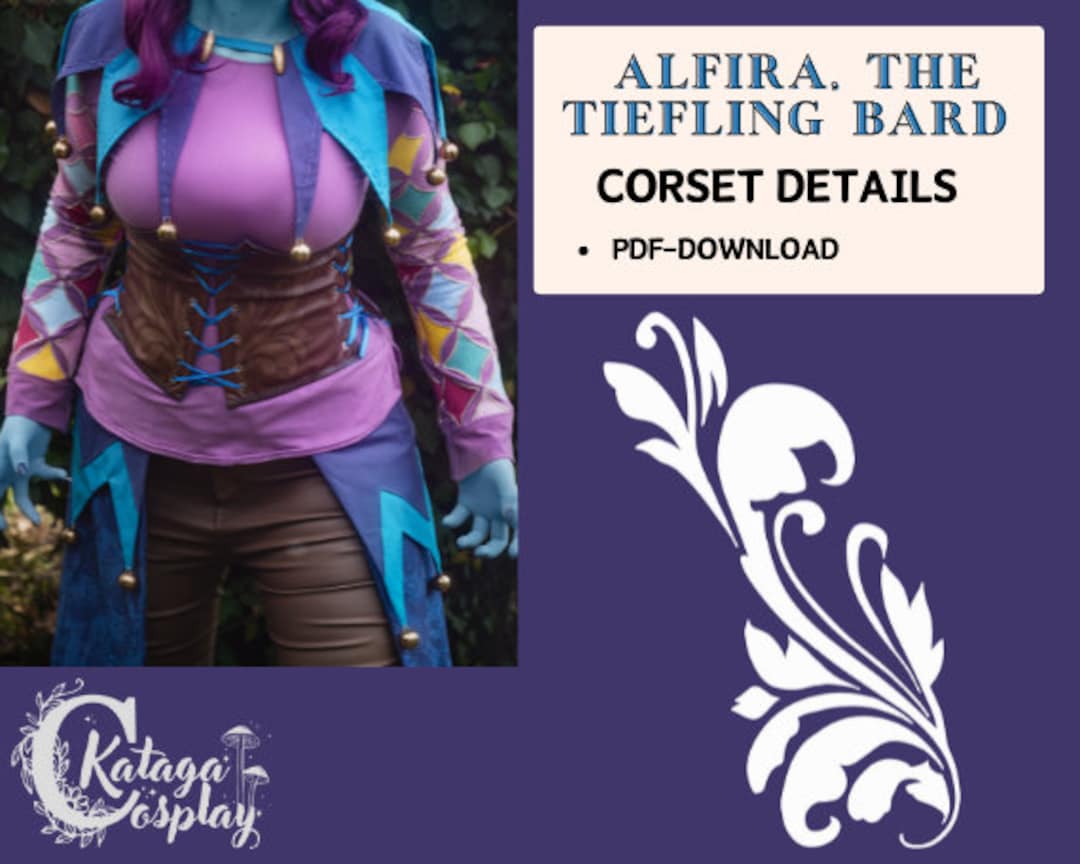 Alfira Corset Detail Pattern Baldur's Gate 3 Cosplay - Etsy
