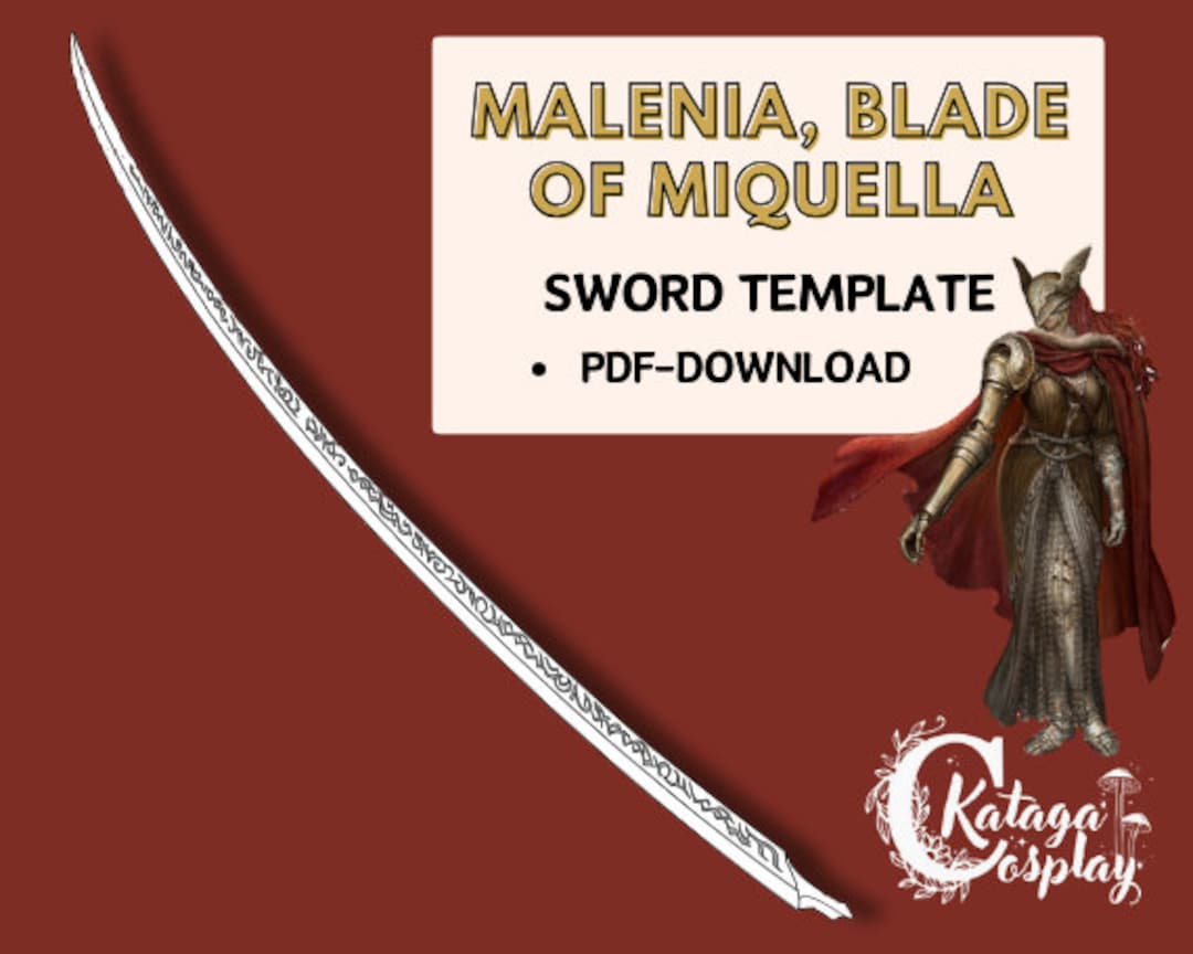 Malenia Sword Template Elden Ring Lineart Pdf-download - Etsy