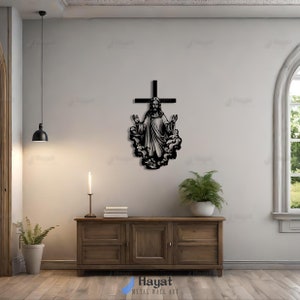 Jesus Christ Metal Wall Art With Led Lights, Jesus Metal Wall Decor ...