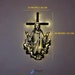 Jesus Christ Metal Wall Art With LED Lights, Crucifix Wall Decor ...