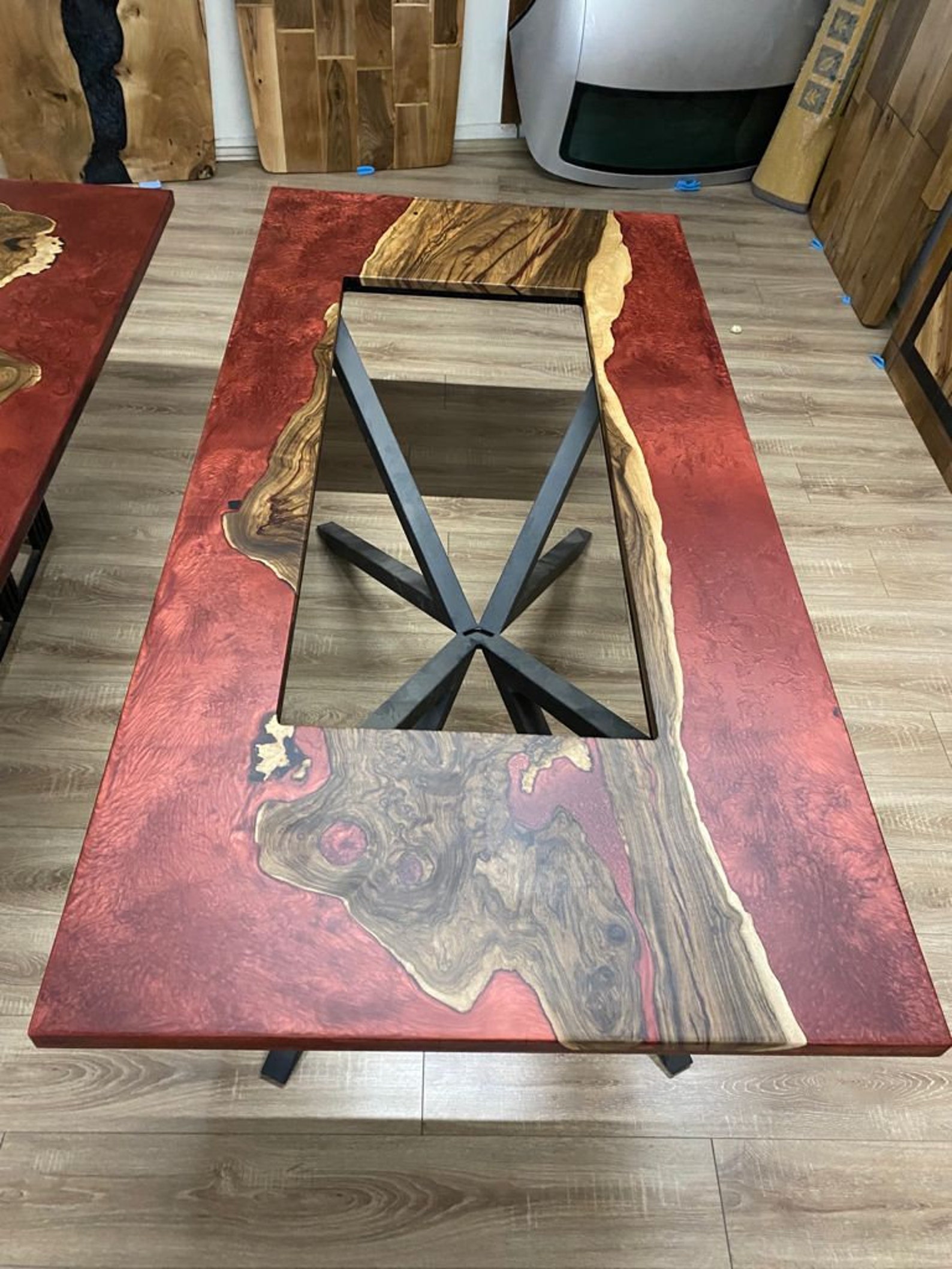 Custom Fireplace Surround Made From Epoxy and Wood Fireplace - Etsy