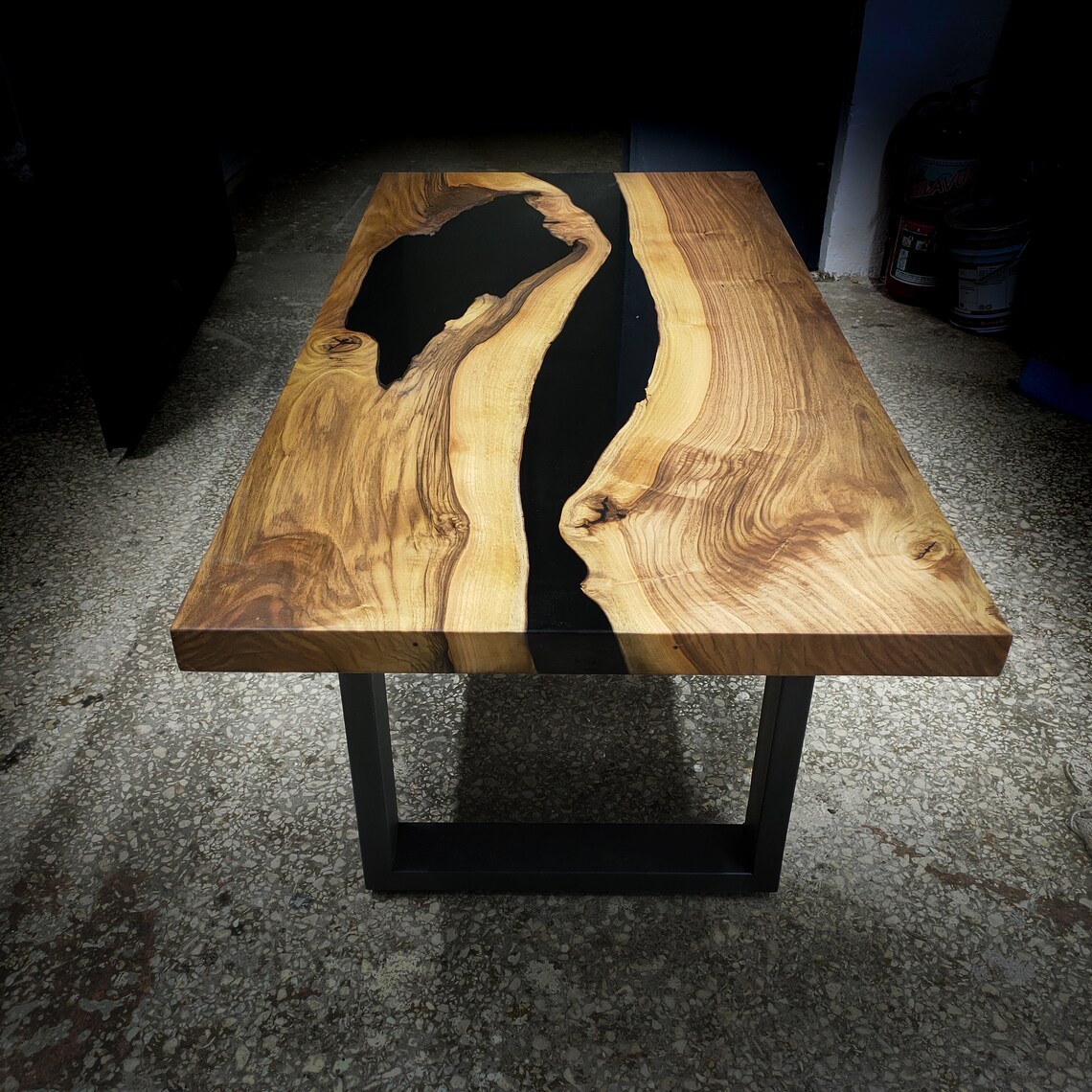 Custom River Epoxy Desk Live Edge Epoxy River Table Study - Etsy