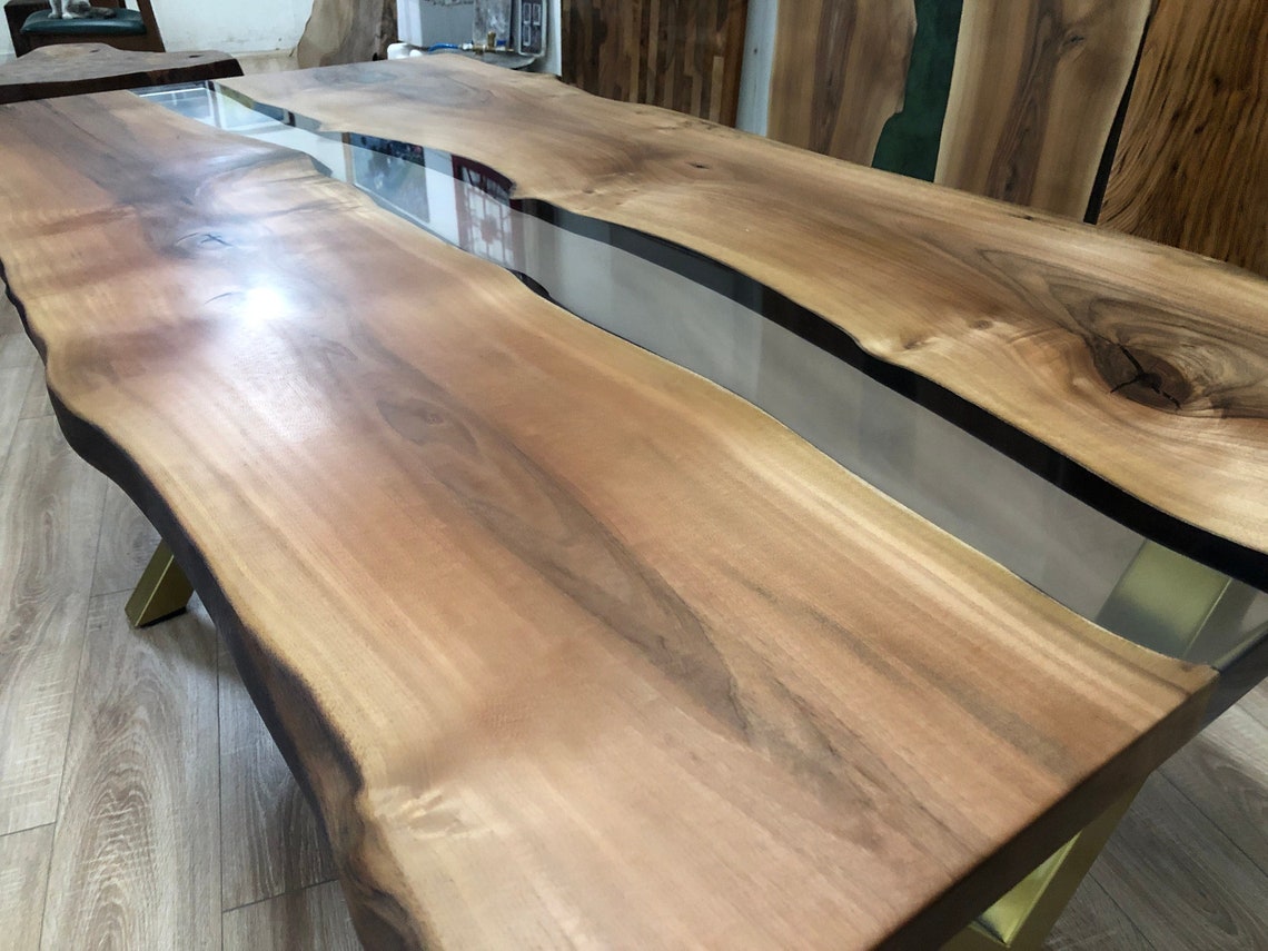 River Epoxy Table Clear Resin Table Transparent River Epoxy - Etsy