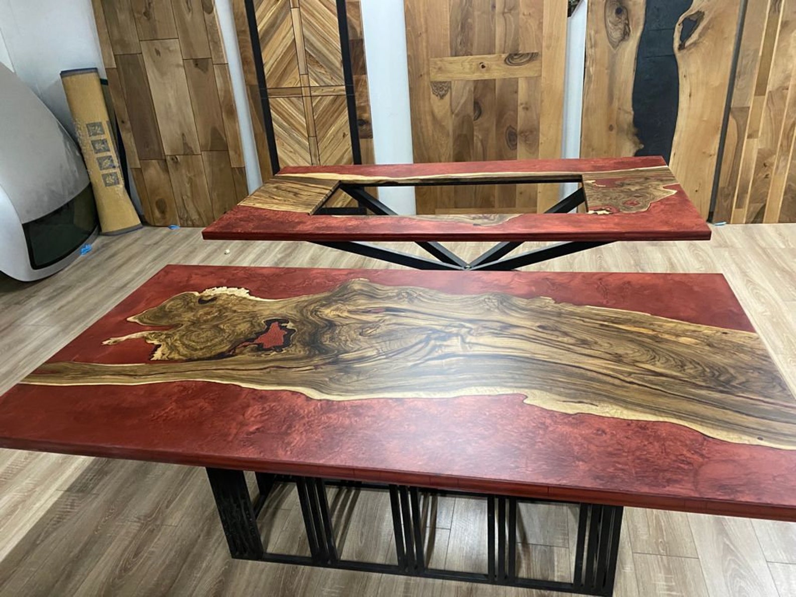 Custom Fireplace Surround Made From Epoxy and Wood Fireplace - Etsy