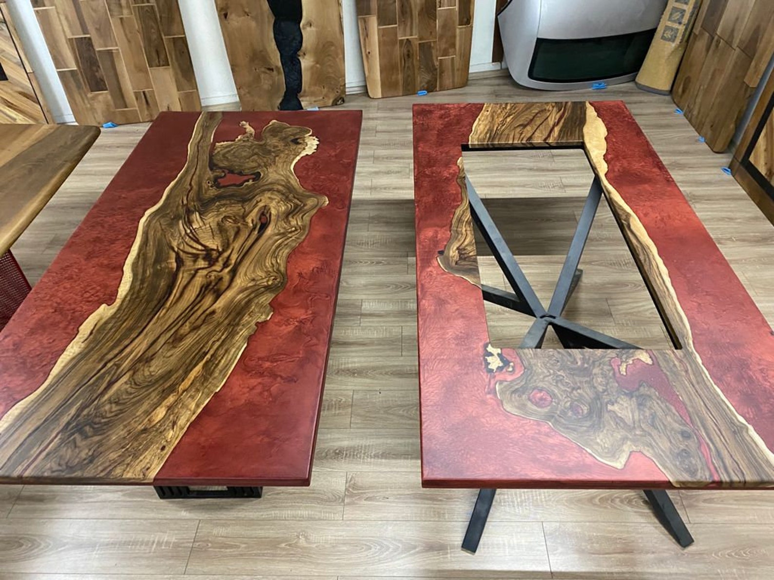 Custom Fireplace Surround Made From Epoxy and Wood Fireplace - Etsy