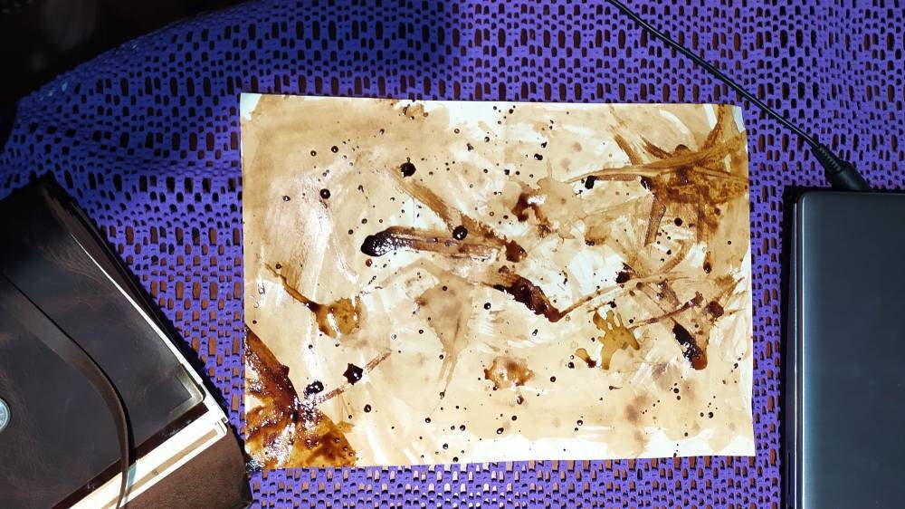 Coffee Abstract Painting - Etsy