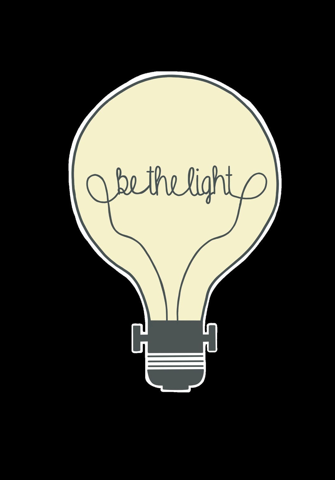 Be the Light, Light Bulb, Motivational Stickers, Mini Vinyl Sticker ...
