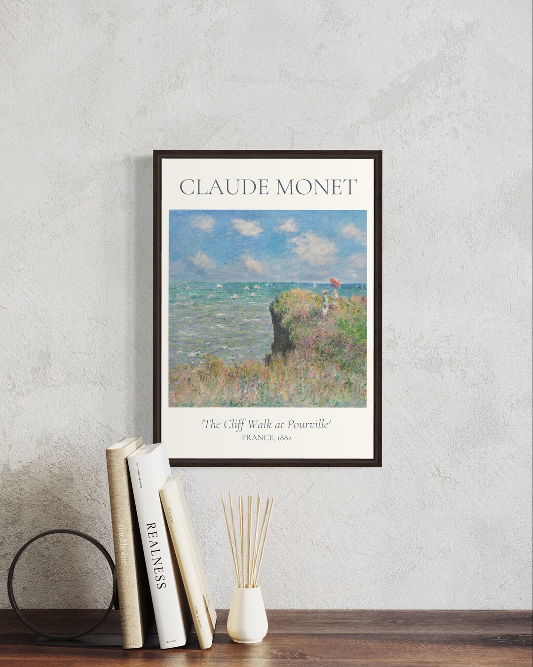 CLAUDE MONET 'the Cliff Walk at Pourville 1882' A4 - Etsy