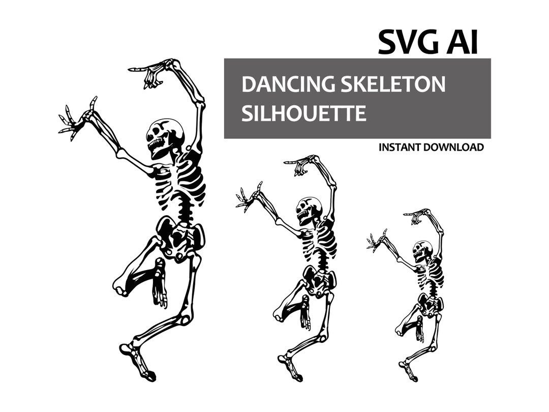 Dancing Skeleton SVG - Etsy