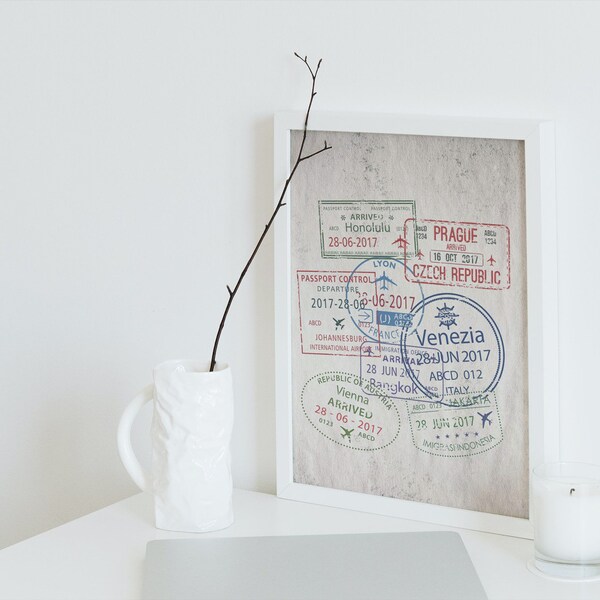 Passport Stamp Etsy