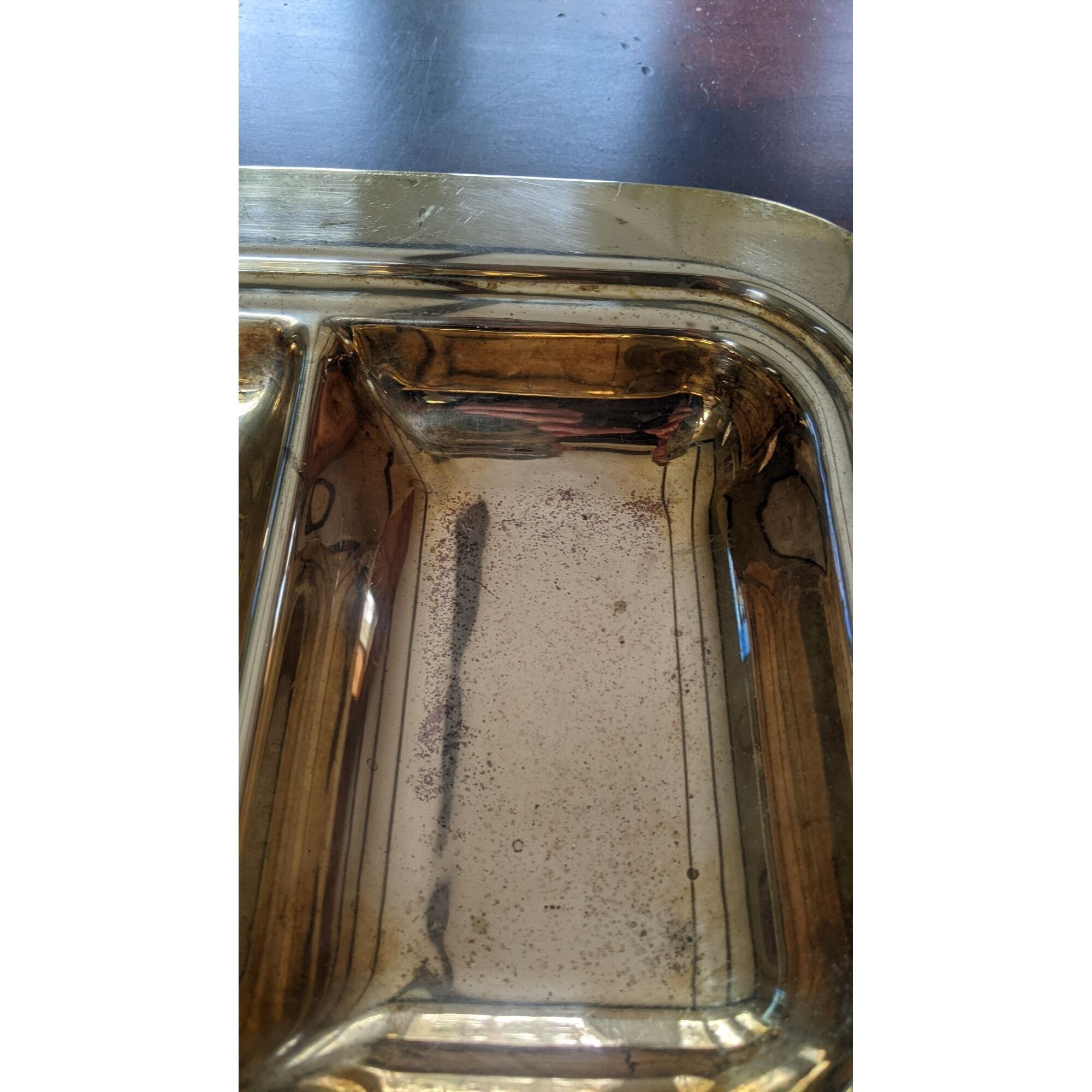 Vintage DIRILYTE Sectioned Serving Dish Solid Bronze RARE - Etsy