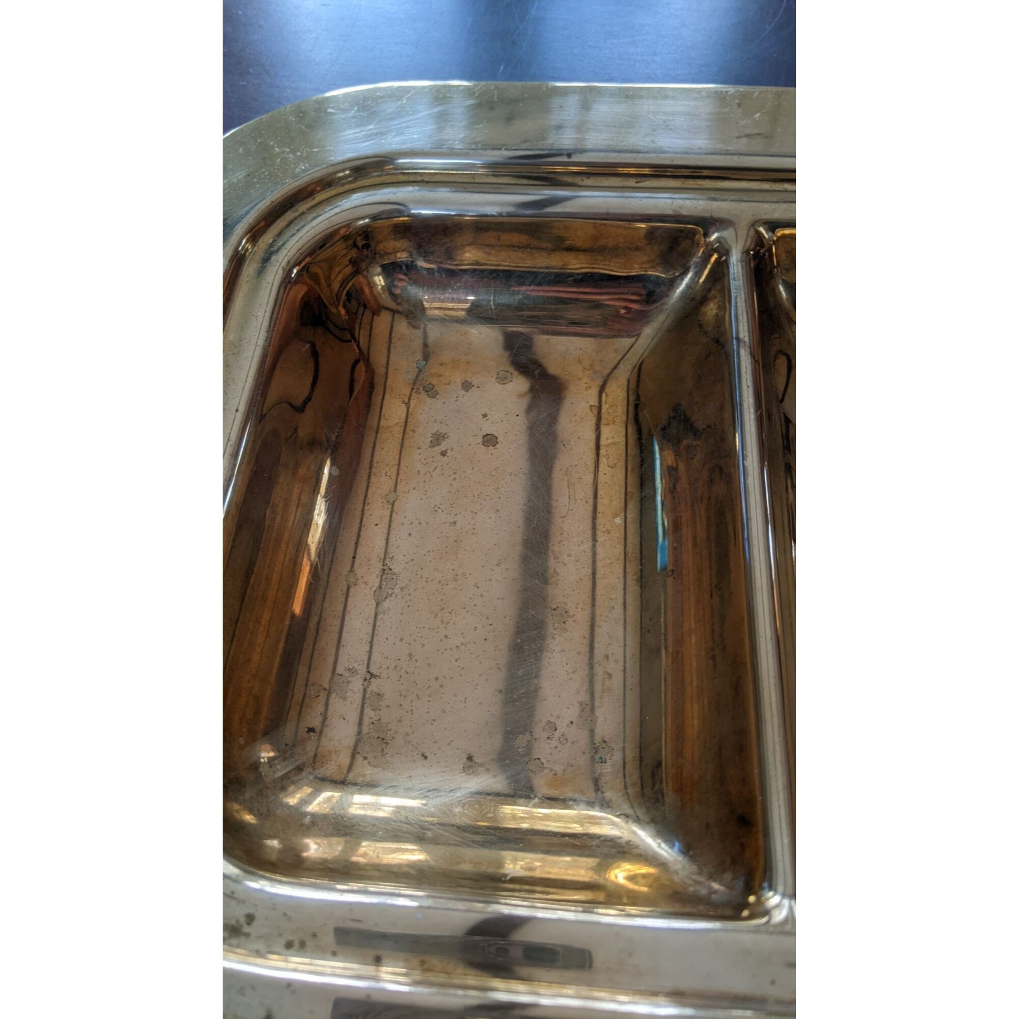 Vintage DIRILYTE Sectioned Serving Dish Solid Bronze RARE - Etsy