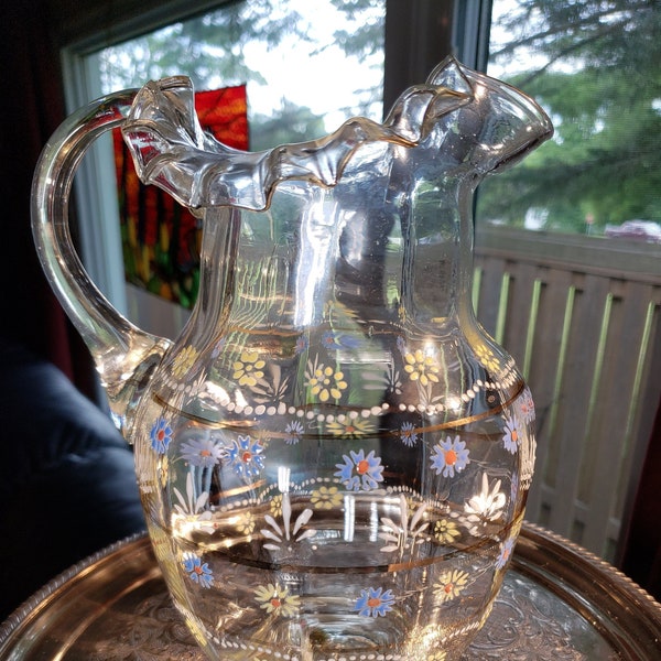 Hand Painted Pitcher - Etsy