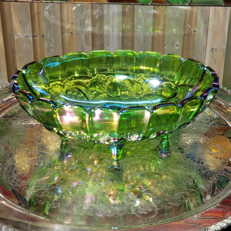 Green Indiana Glass - Etsy