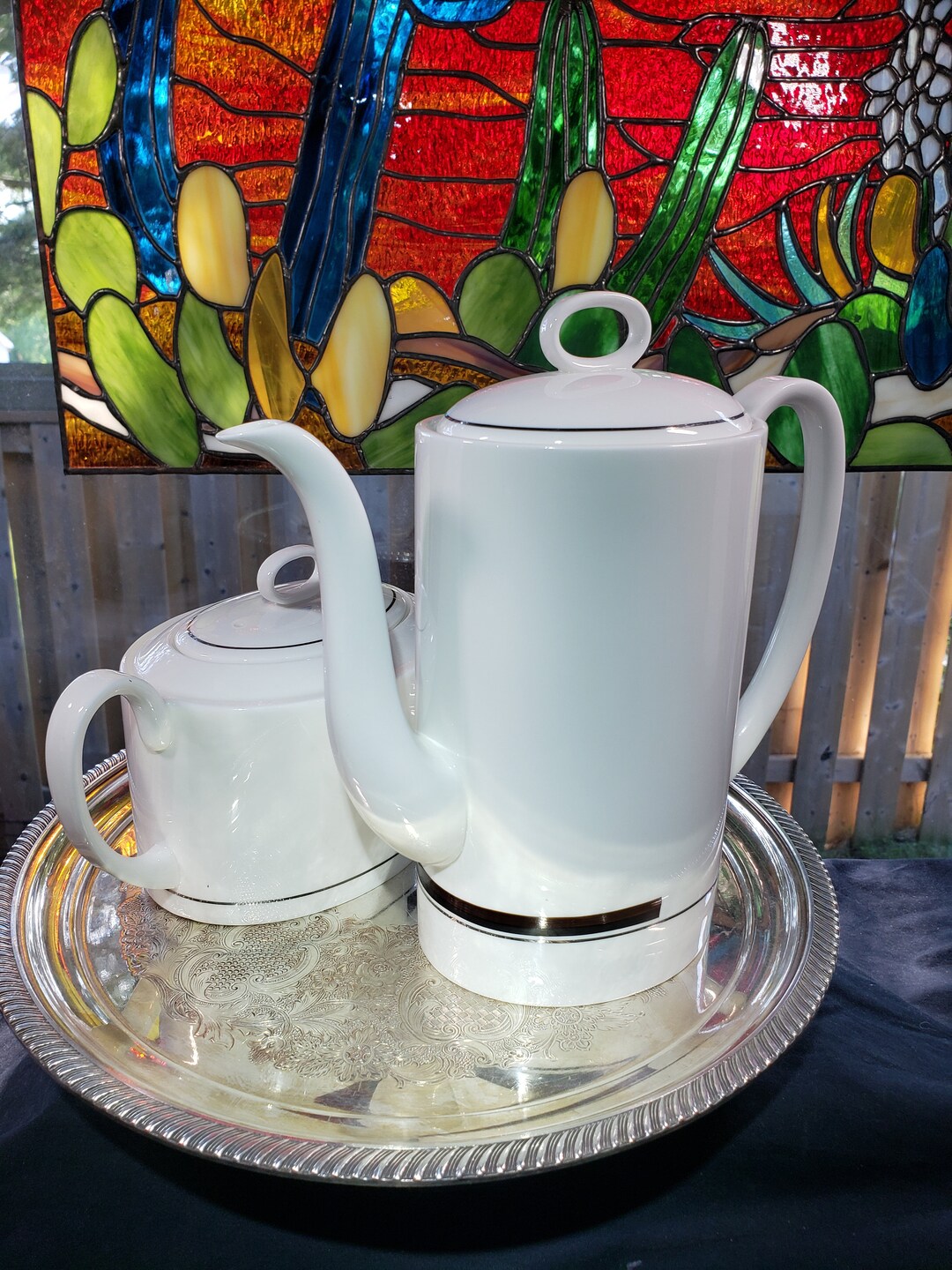 Vintage Wedgwood Susie Cooper Prelude Tea & Coffee Pot: Art Deco Bone ...
