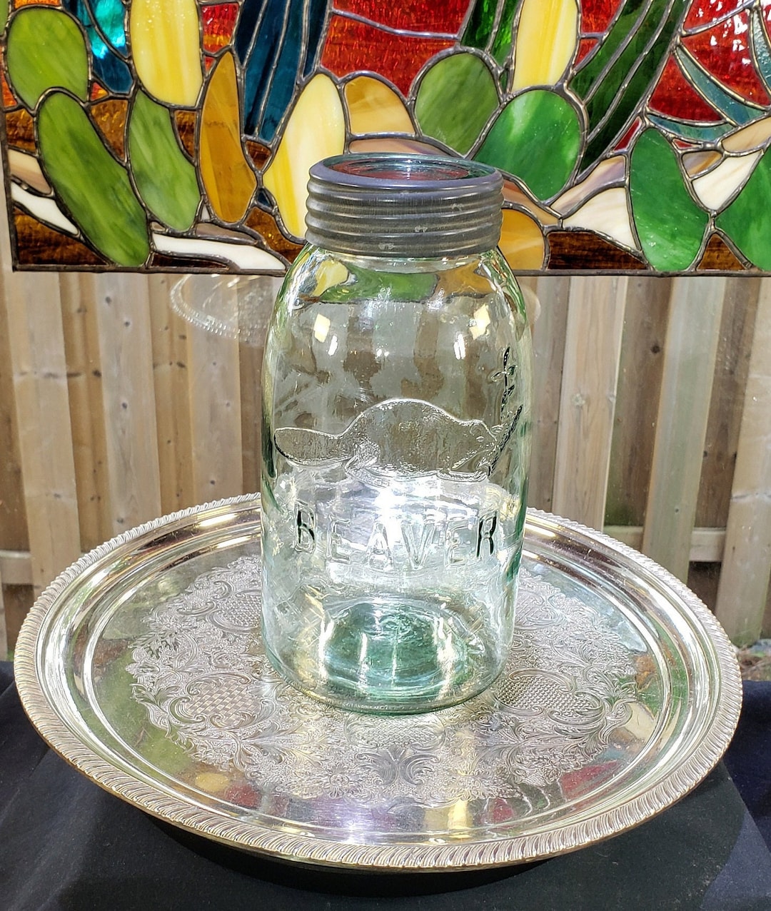 Vintage Green Canadian Beaver Mason Jar - Half Gallon Sealer Jar - Etsy