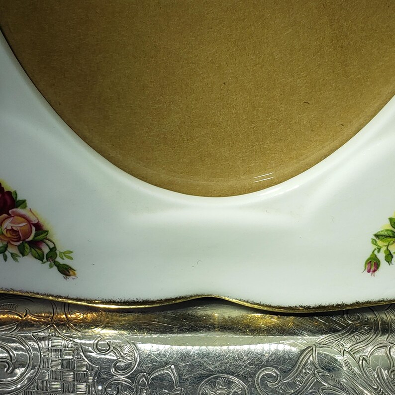 Vintage Royal Albert Old Country Roses Scalloped China Picture Frame ...