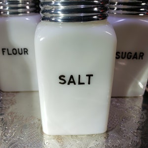 Vintage Milk Glass Kitchen Shakers: Hotpoint Electrochef Range Set - Etsy