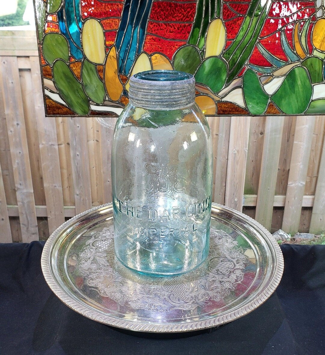 Vintage THE DARLING IMPERIAL Half Gallon Jar: Rustic Hamilton Lid Mason ...