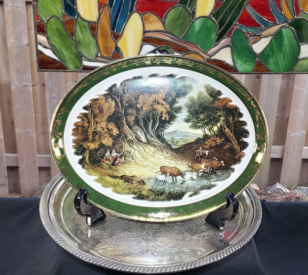 Vintage Royal Falcon Ware Weatherby Oval Serving Platter - Cattle Scene ...