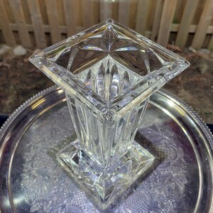 Vintage Partylite Crystal Prism Pillar Candle Stand or Flower Vase ...