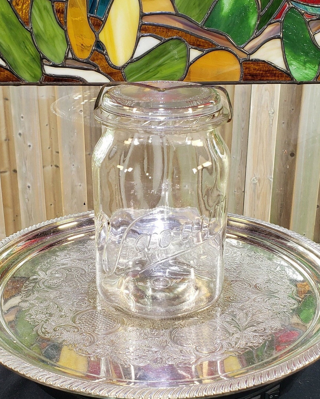 Vintage Vacuum Imperial Quart Sealer Jar Sager Glass Co. HTF Jar ...
