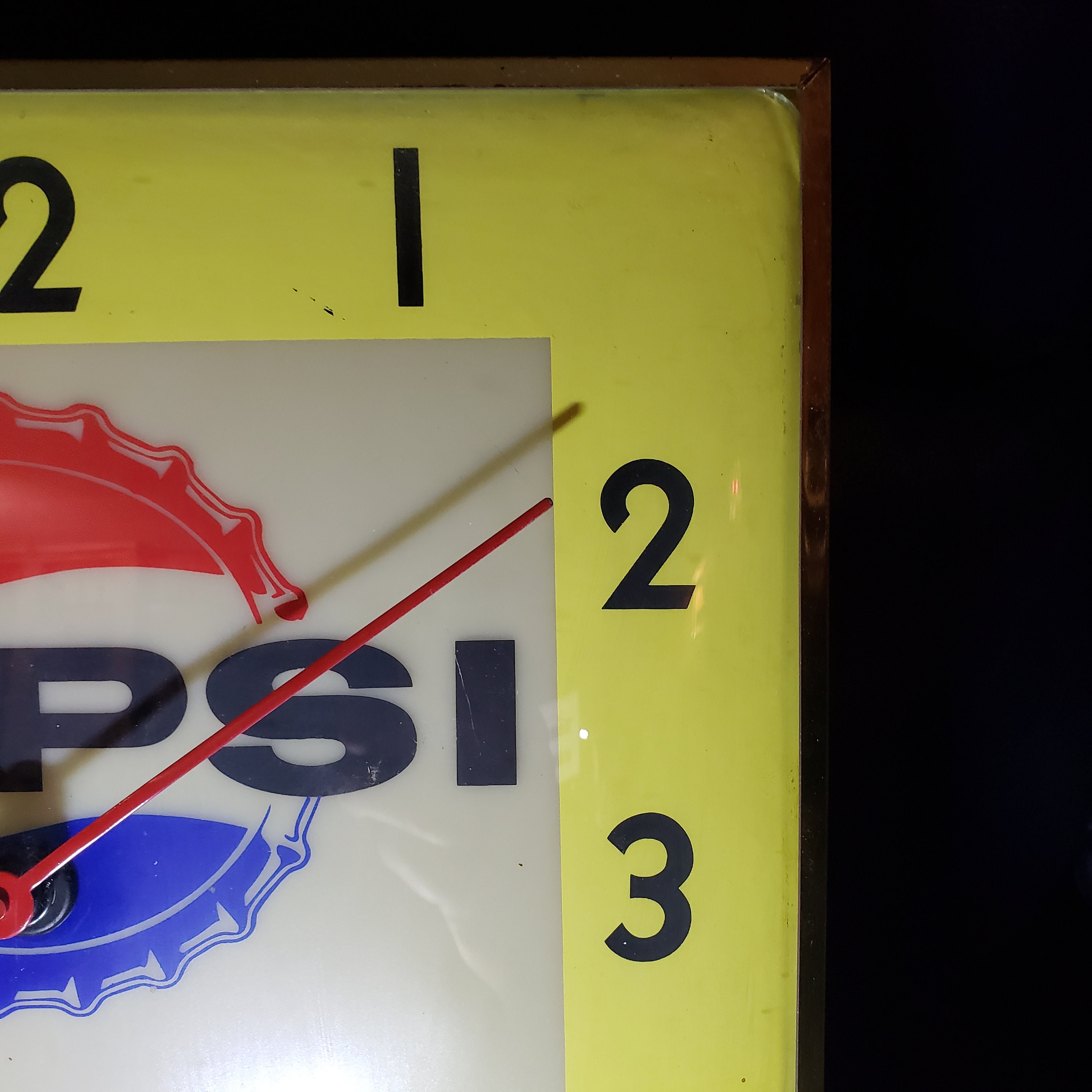 Vintage Pepsi Lighted Clock Say pepsi Please - Etsy