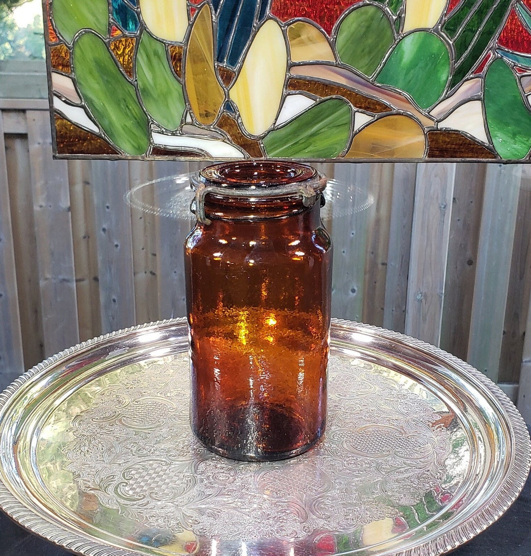 P Lorillard Co Mason Jar - Made by Cohansey Glass Co. 20 Oz Amber Jar ...