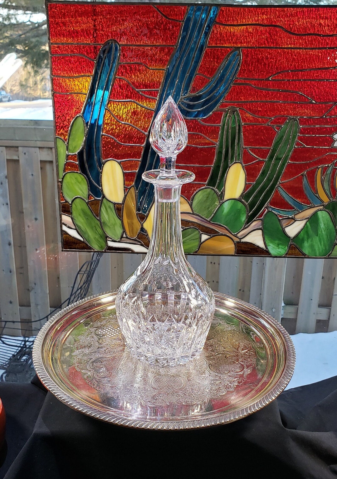 Vintage Stuart Claridge Clear Pattern Decanter - Made in England ...