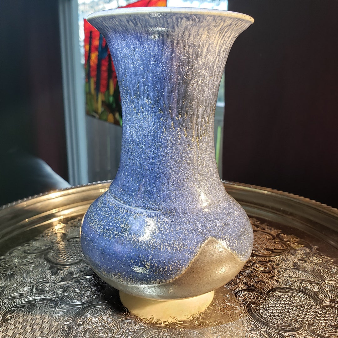 Vintage Blue Denim Look Vase - Hand Made!, MCM Vase, Leans Vase, Cool ...