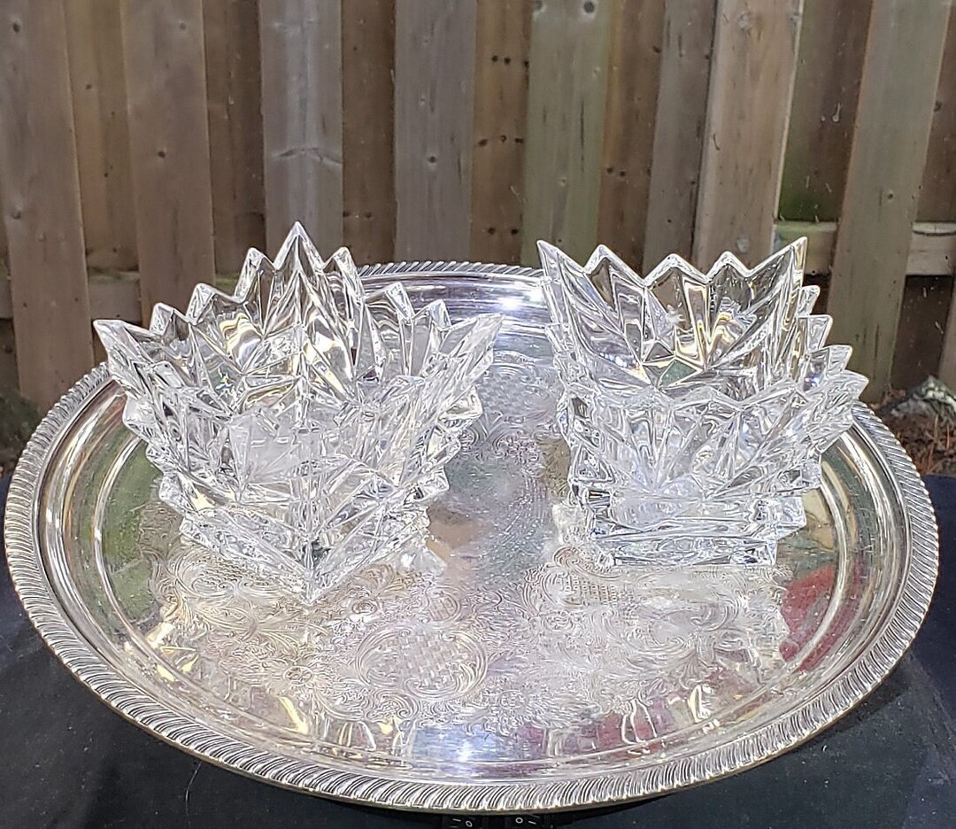 Elegant Vintage Mikasa Pair Square Crystal Votive Candle Holders ...