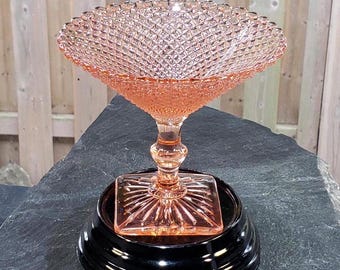Anchor Hocking Miss America Pink Depression Glass Round Compote Dish - Etsy