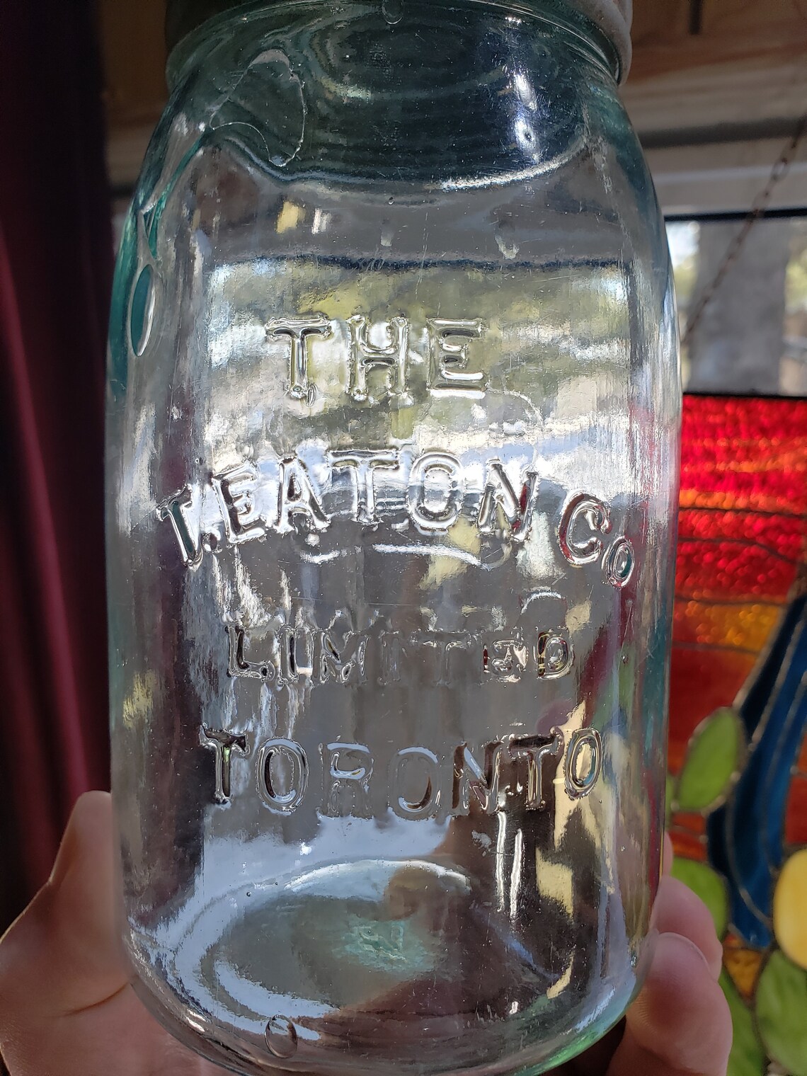 Rare Antique T Eaton Co Crown Quart Jar Hamilton Glass Etsy Canada