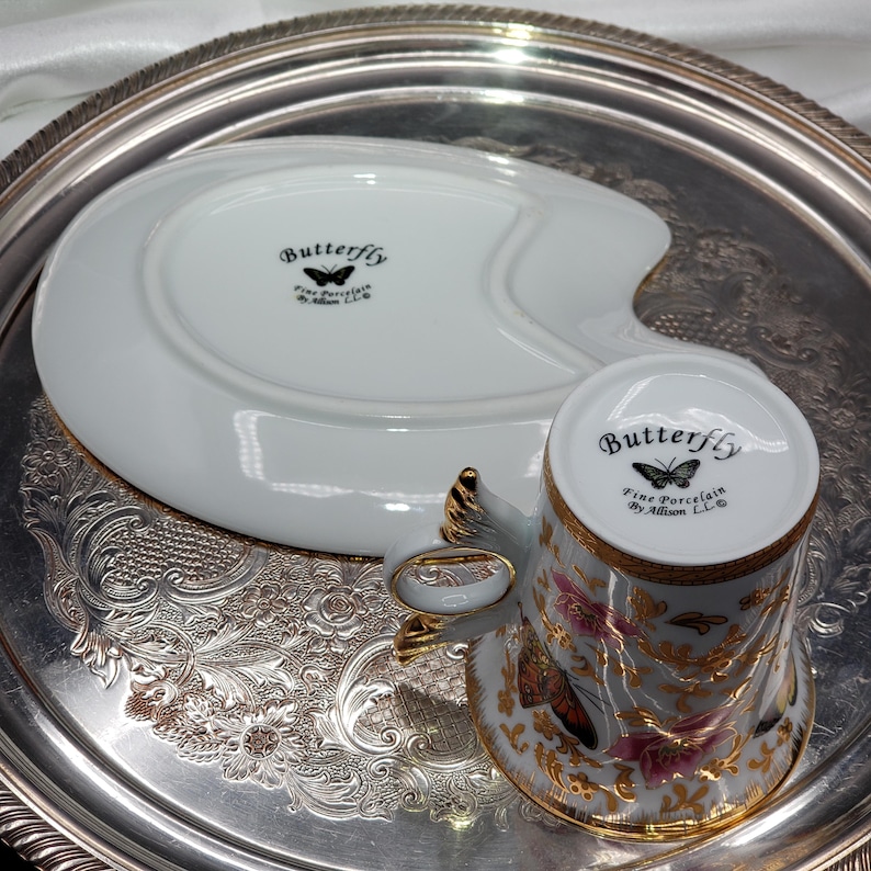 Butterfly Fine Porcelain Cup and Tennis Set by Allison LL - Etsy UK