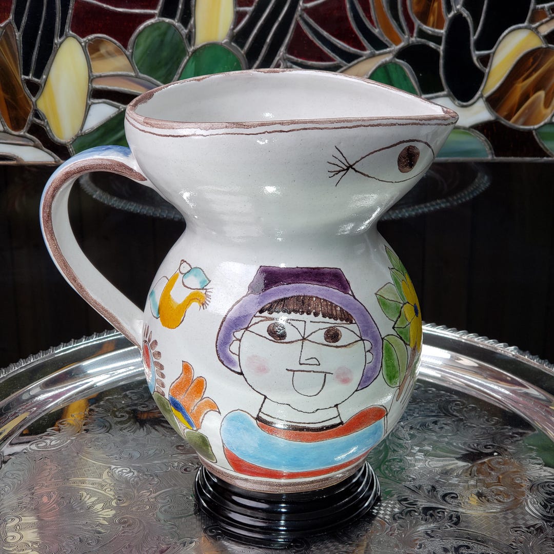 Large Desimone Ceramic Pitcher - Hand Made in Italy, 1960s Decor With ...