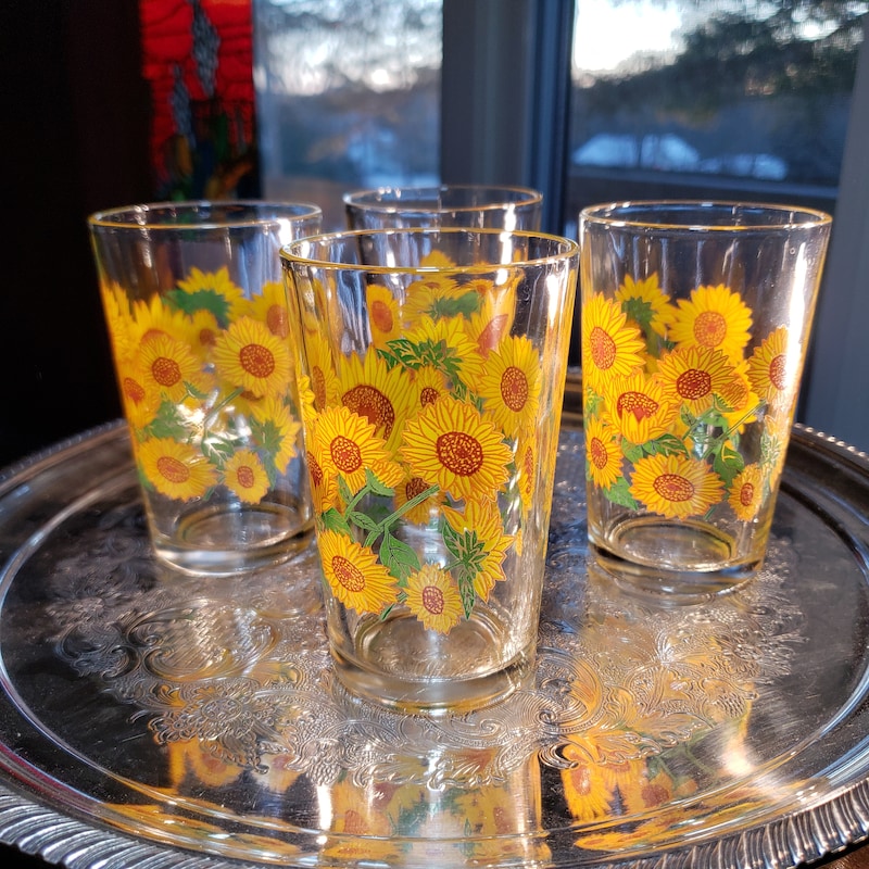 Sunflower Glasses - Etsy