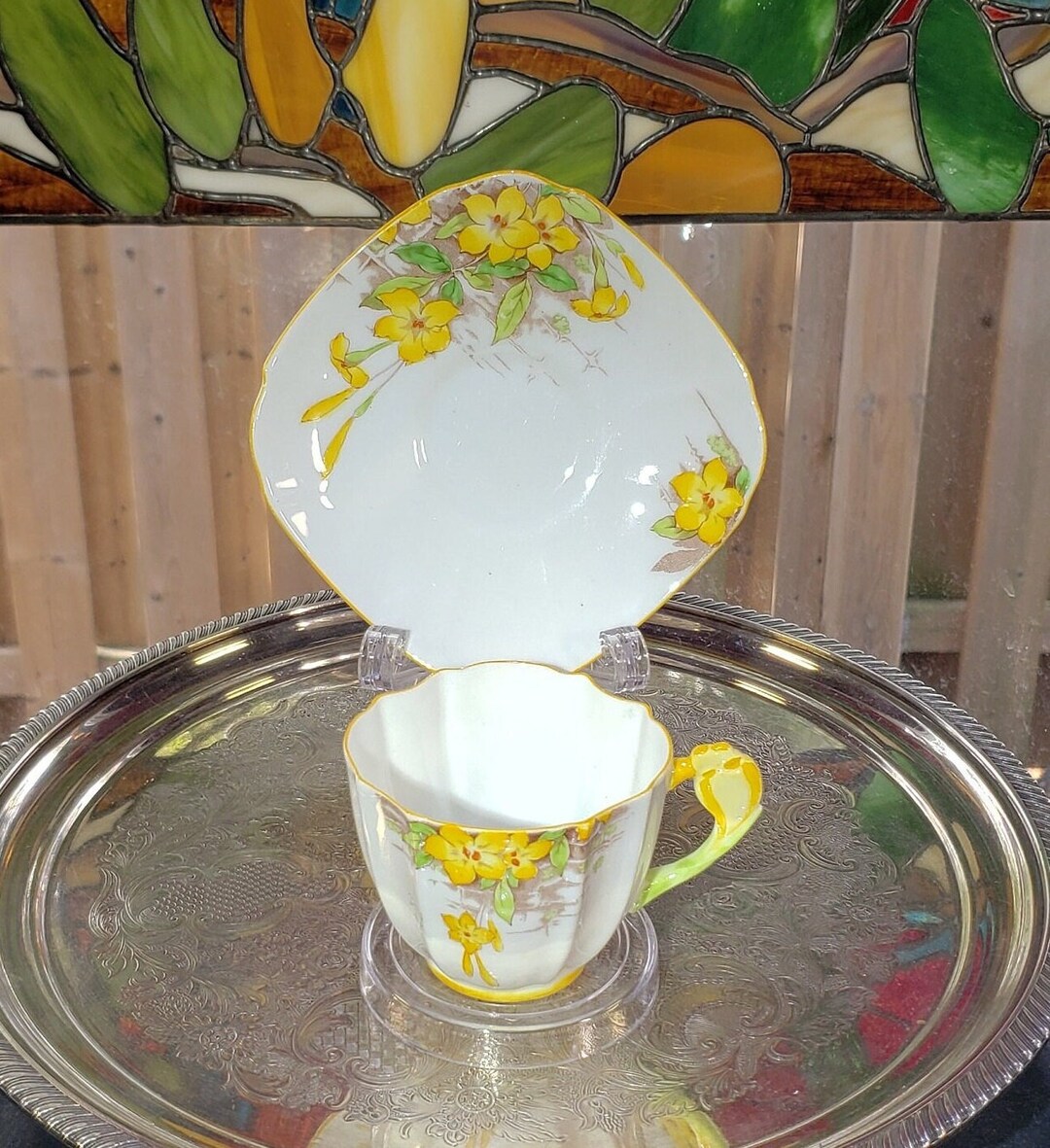 Vintage Royal Paragon Daffodil Flower Handle Teacup & Saucer From 1933 ...
