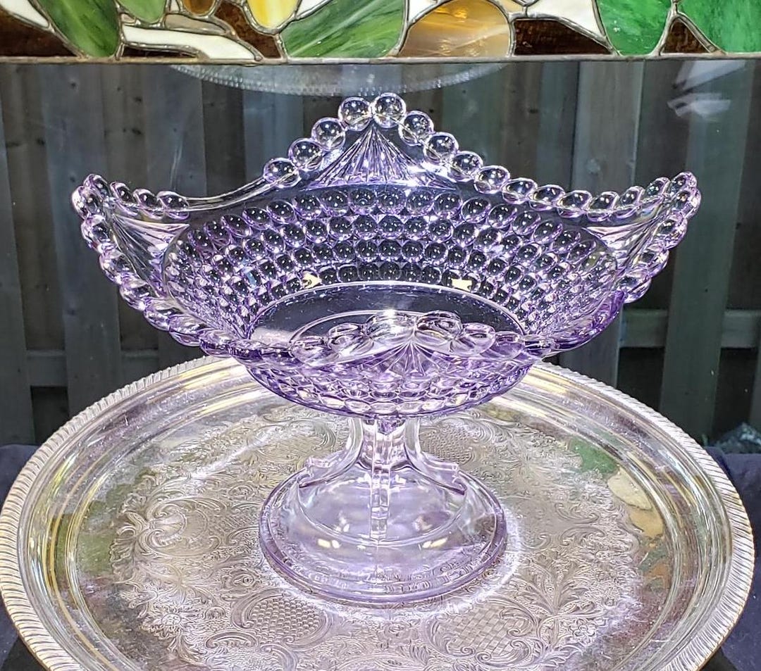 Antique Adams & Co. -sensation Pattern - Amethyst Square Comport - Ca ...