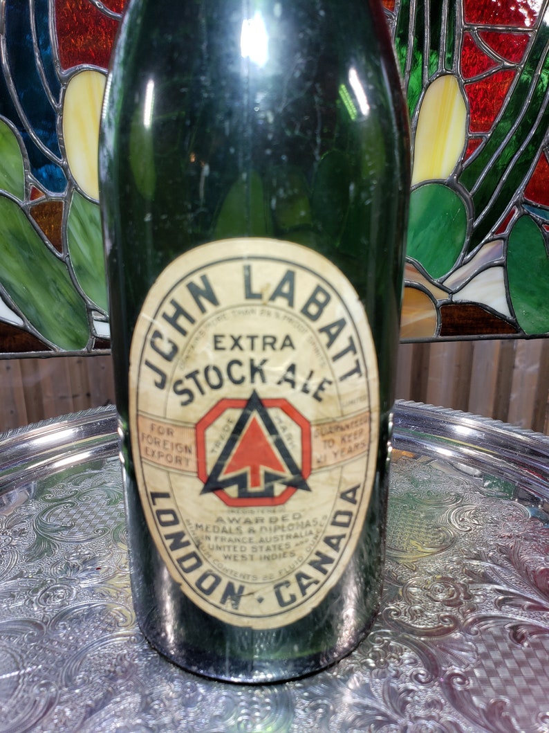 Bouteille de bière John Labatt Extra Stock vintage : étiquette en ...
