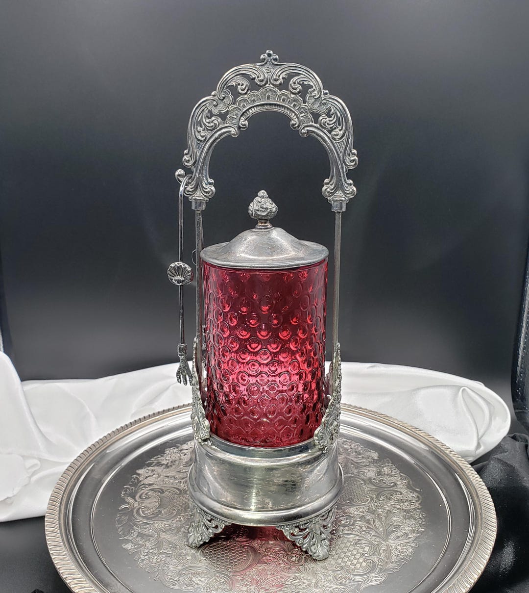 Antique Victorian Pickle Jar - Cranberry Pickle Cruet, Unique Mothers ...