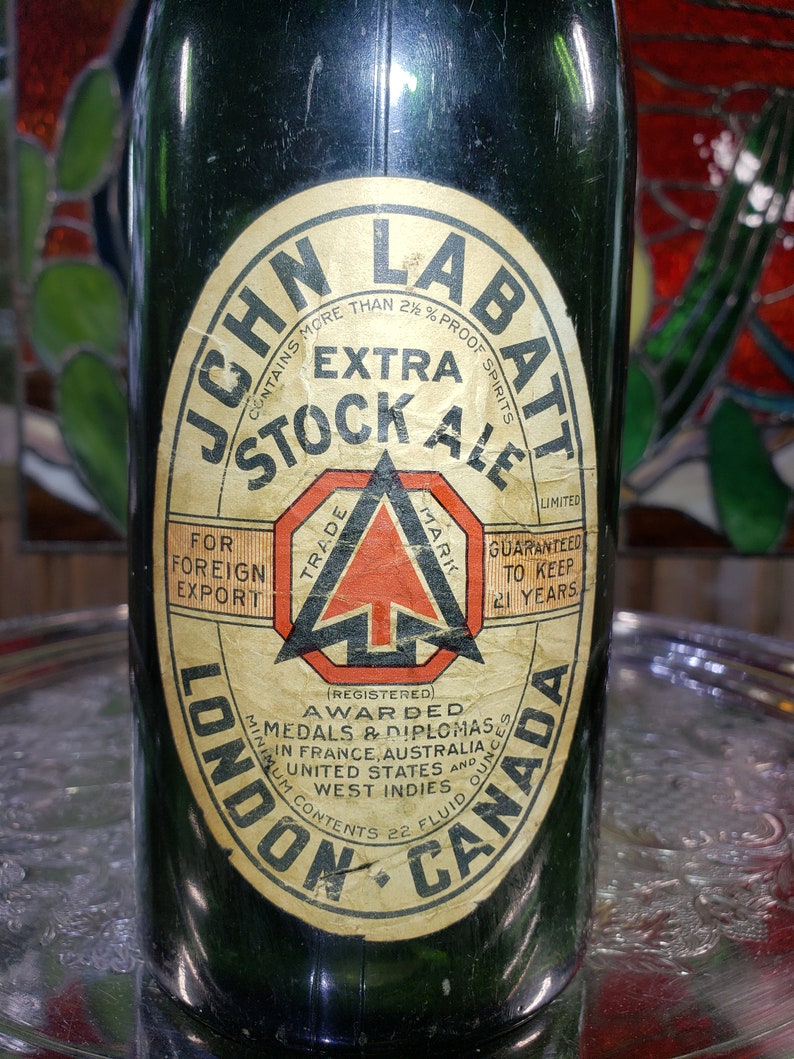 Bouteille de bière John Labatt Extra Stock vintage : étiquette en ...