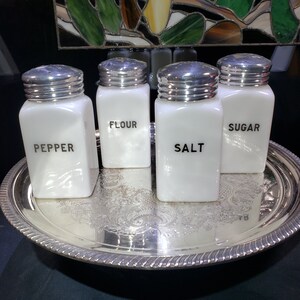 Vintage Milk Glass Kitchen Shakers: Hotpoint Electrochef Range Set - Etsy