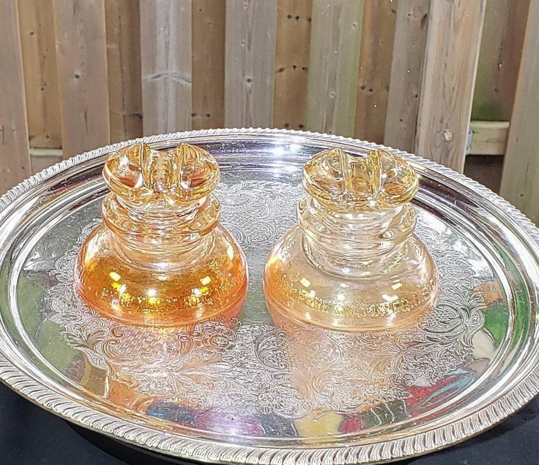 Rare Carnival Glass Insulators: Vintage Art Deco Pyrex 662 - Etsy