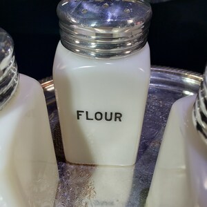 Vintage Milk Glass Kitchen Shakers: Hotpoint Electrochef Range Set - Etsy