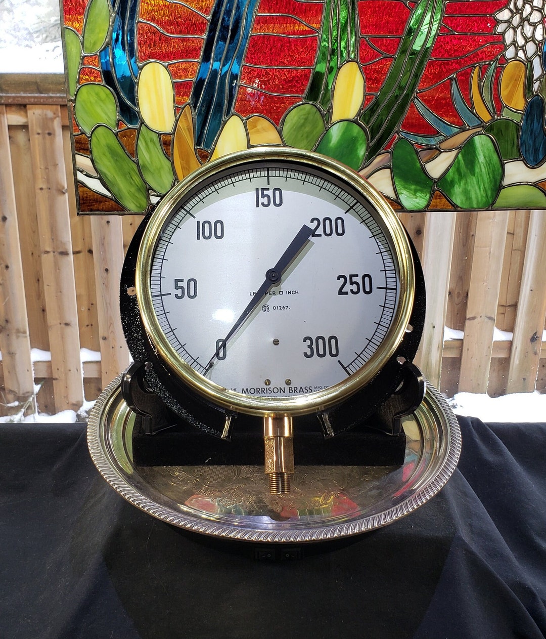 Vintage Jame Morrison Brass Pressure Gauge: 1950s Industrial Decor ...