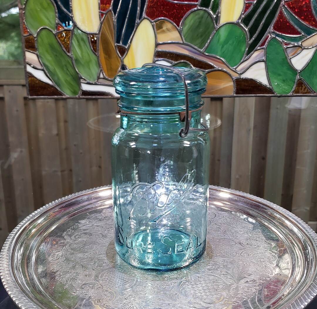 Vintage Jar - Ball Dropped A Sure Seal Quart Jar for Farmhouse Decor ...