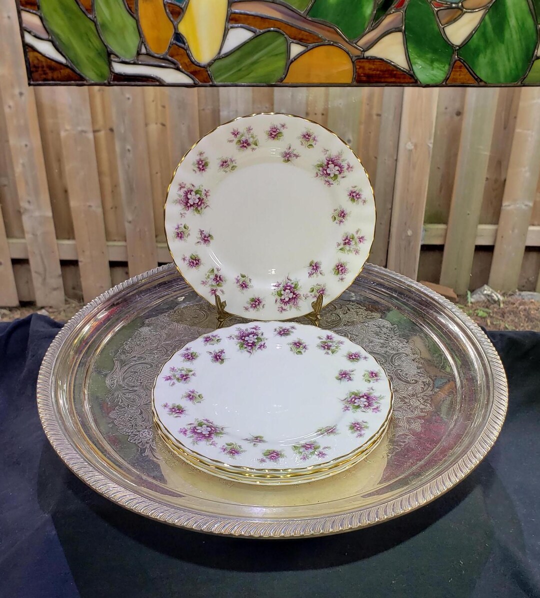 Vintage Royal Albert Sweet Violets China Plates, Set of 4 - Etsy