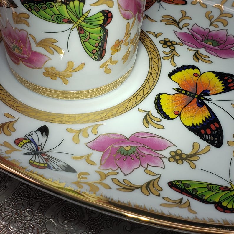 Butterfly Fine Porcelain Cup and Tennis Set by Allison LL - Etsy UK