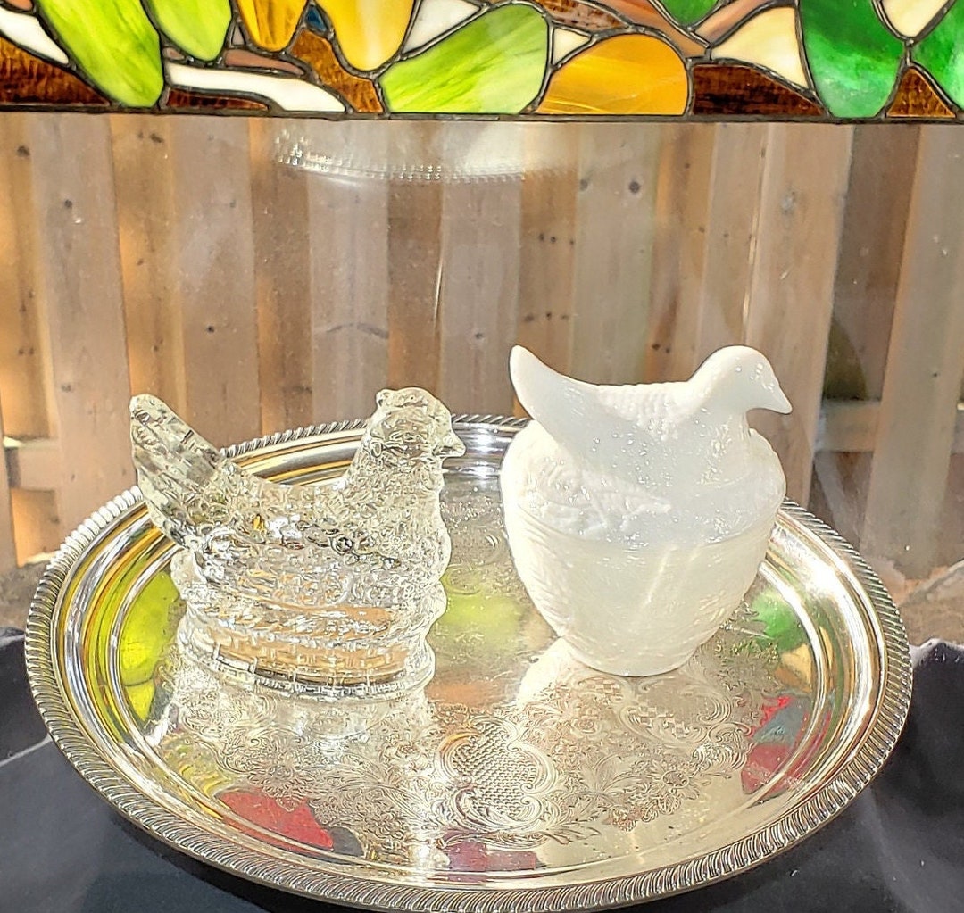 Vintage J.H. Millstein Chicken Candy Dish & Avon Milk Dove Trinket ...