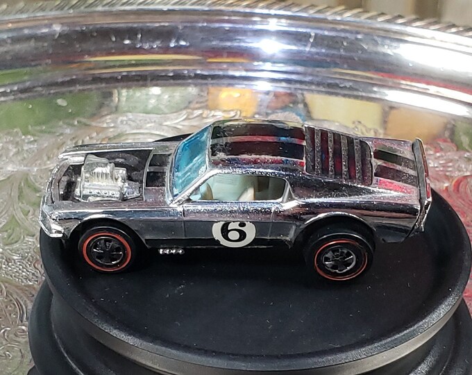Vintage Mattel Redline Hot Wheels Mustang Boss Hoss Chrome Capped